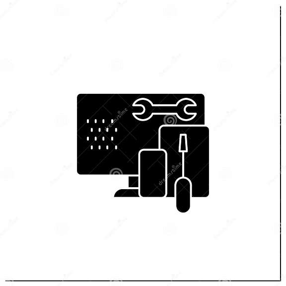 Coding toolkit glyph icon stock vector. Illustration of operation ...