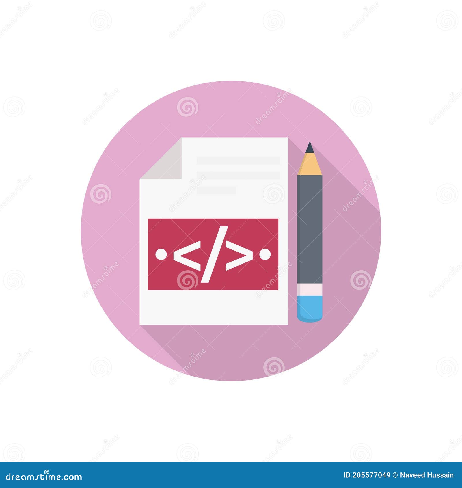 Keyboard Coding Vector Flat Colour Icon Stock Vector - Illustration of ...