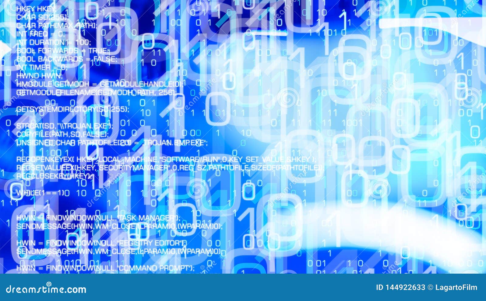 Cyber War in Cyberspace, Future Cyber Warfare Threat Stock Illustration ...