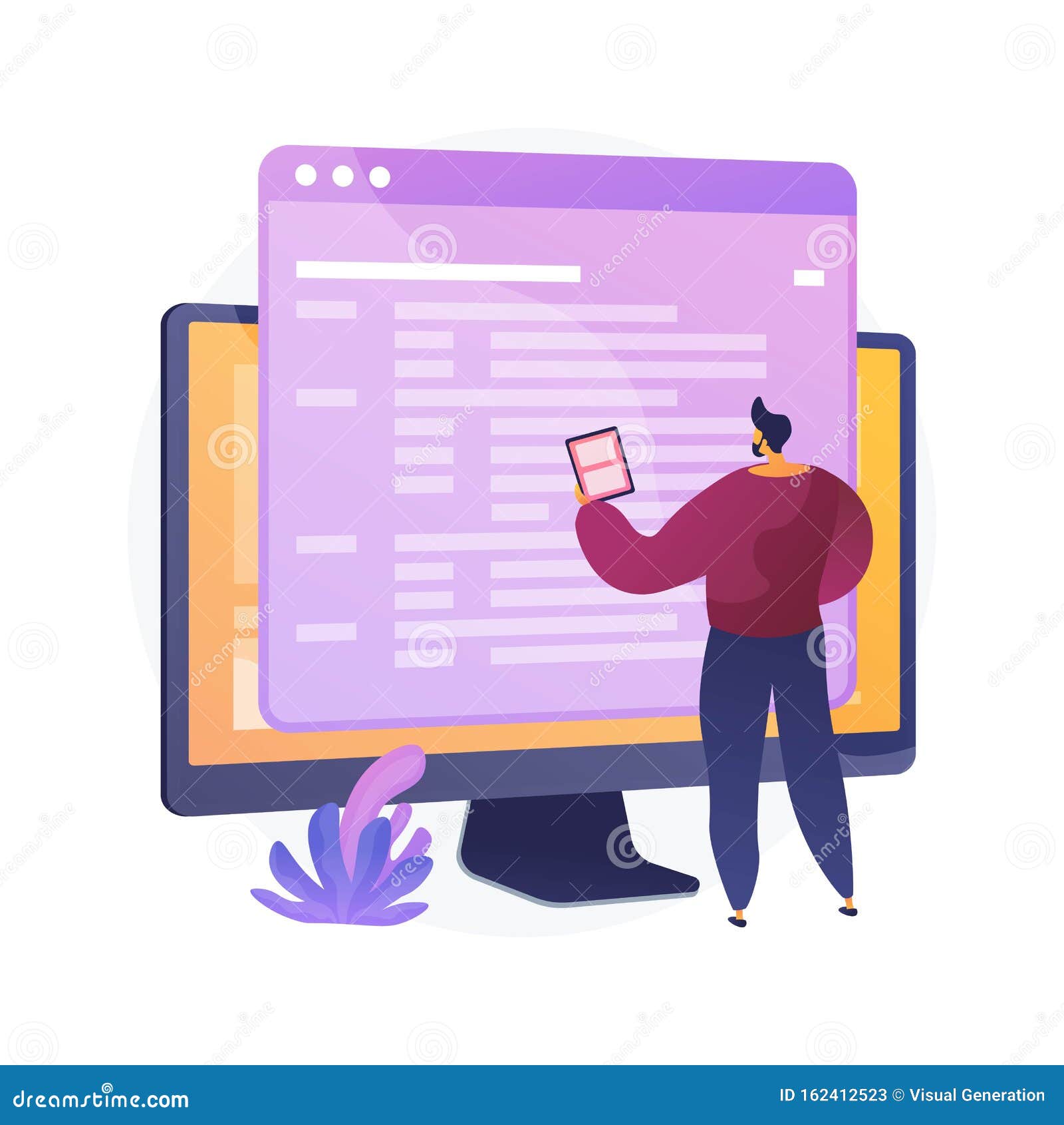 Coding and Website Development Vector Concept Metaphor. Stock Vector ...