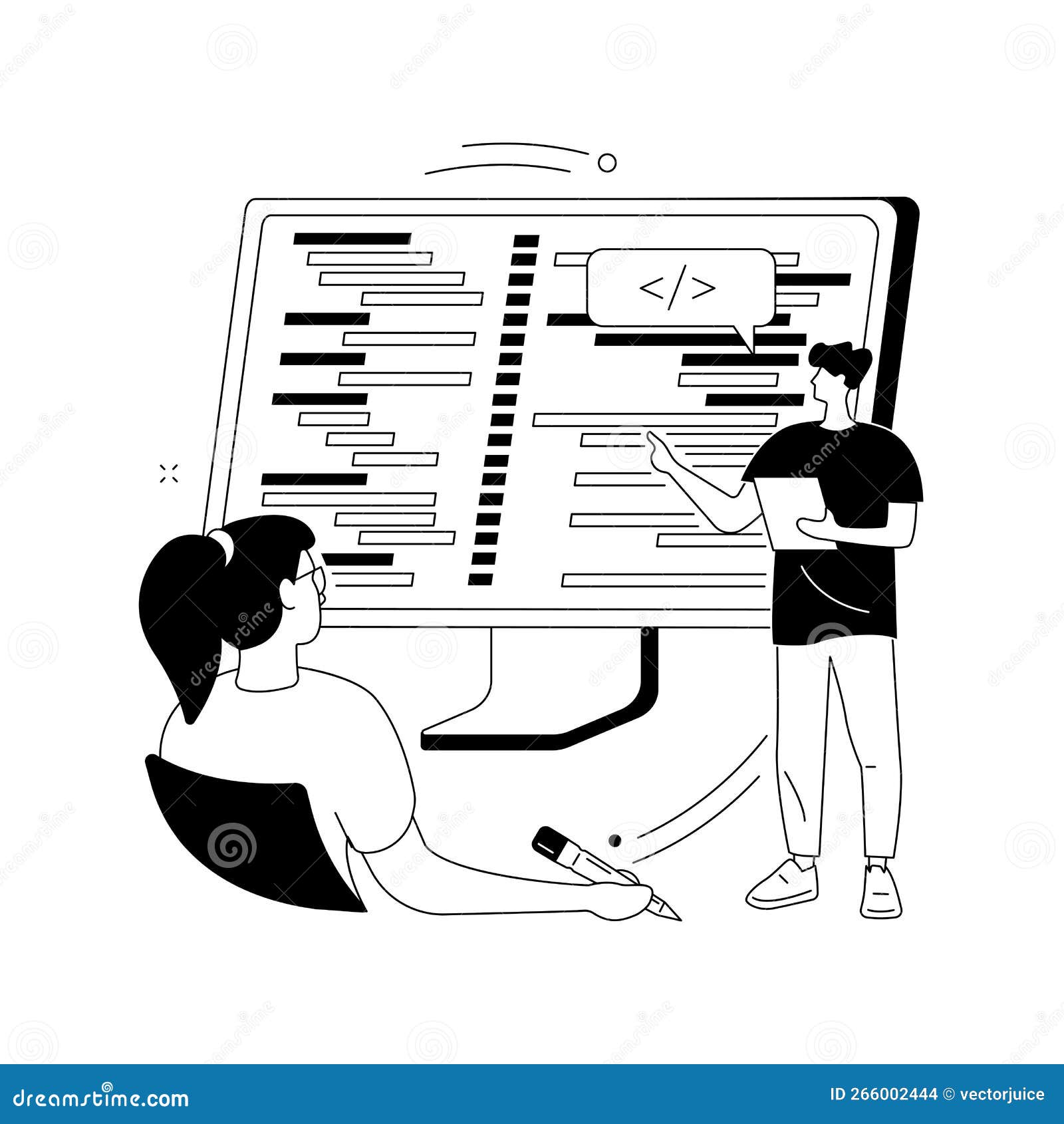 Coding Workshop Abstract Concept Vector Illustration Stock Vector ...