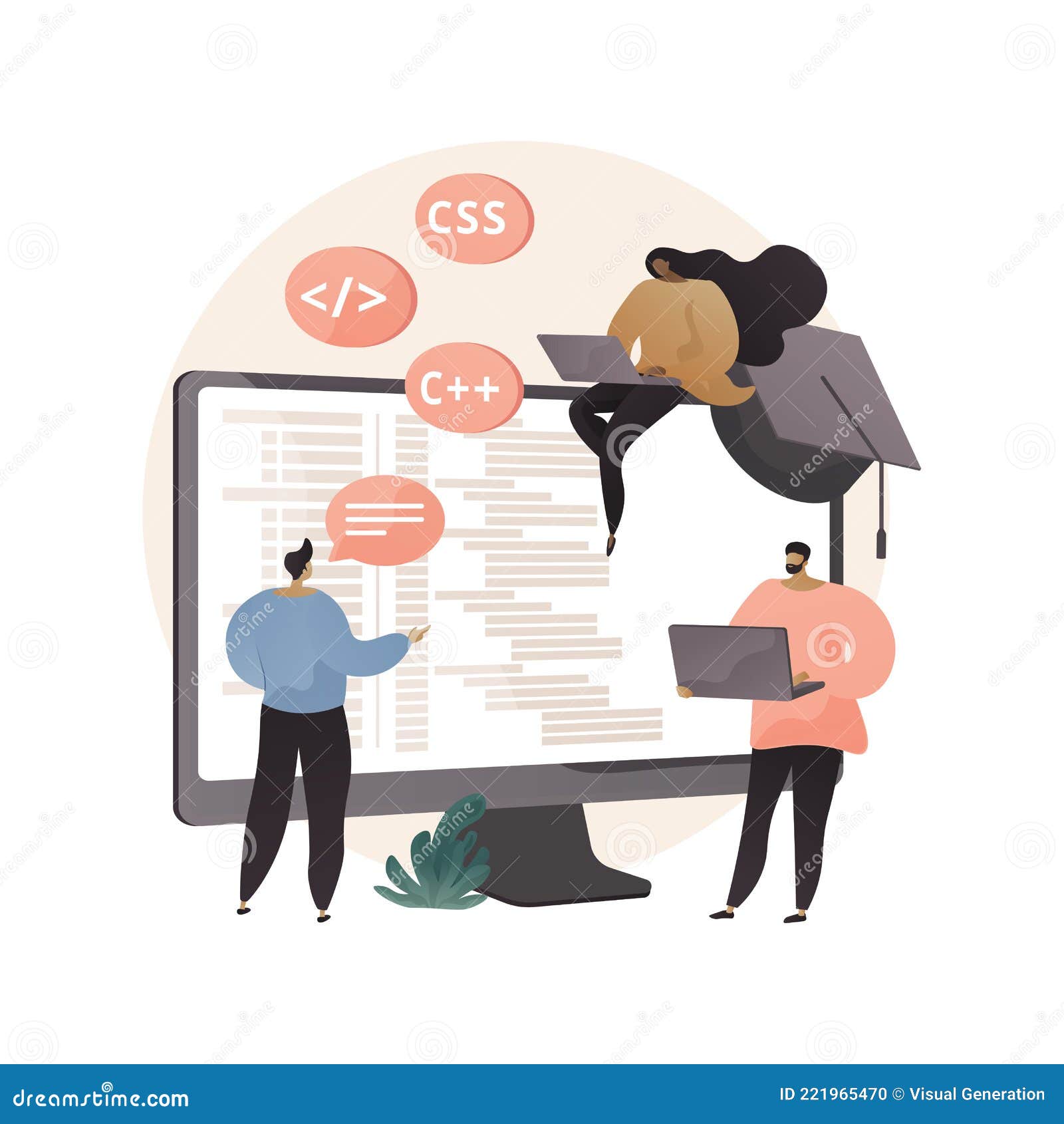 Coding Workshop Abstract Concept Vector Illustration Stock Vector Illustration Of School