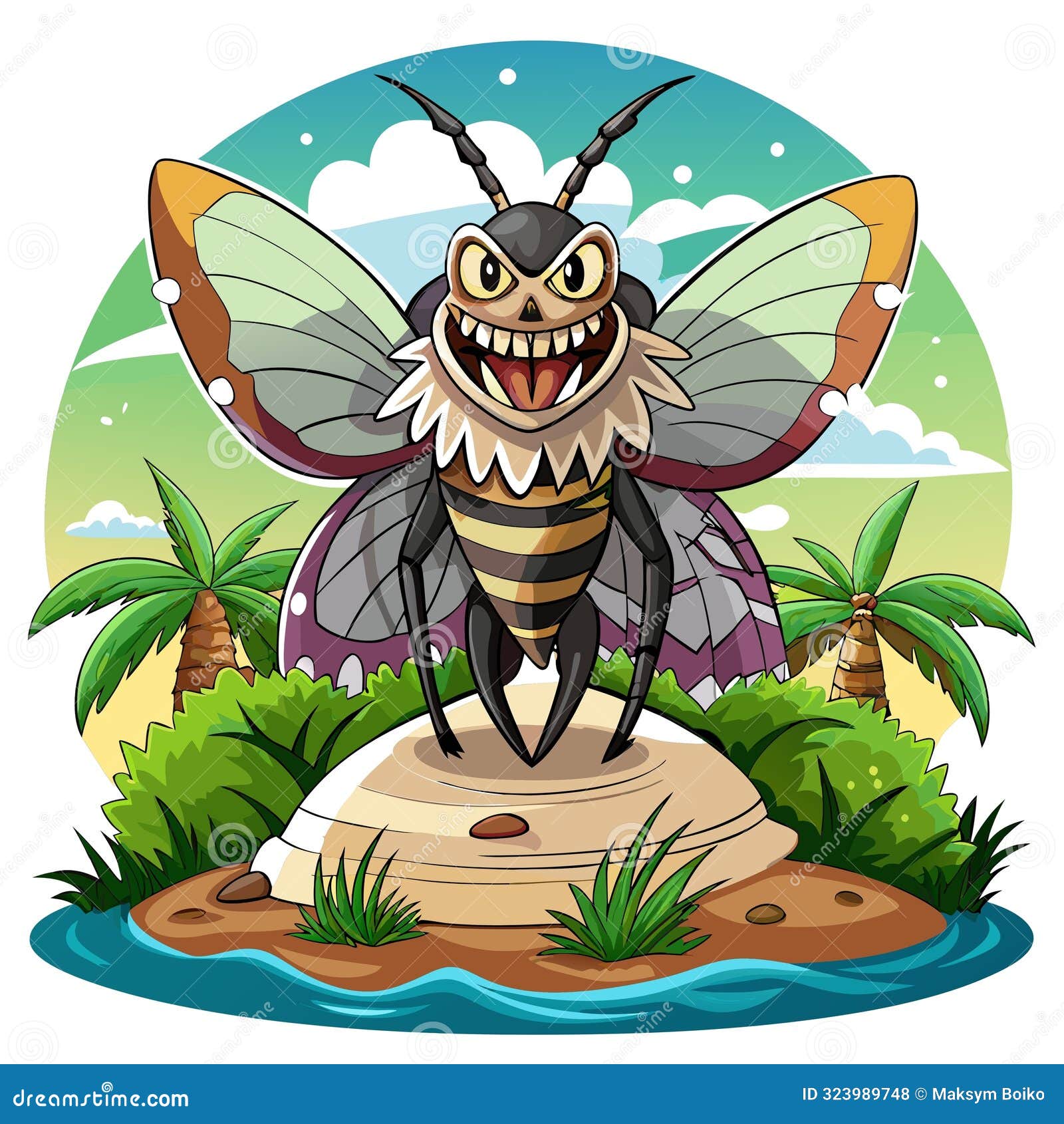 Codling Moth Helpless Stay Room Vector | CartoonDealer.com #323989748