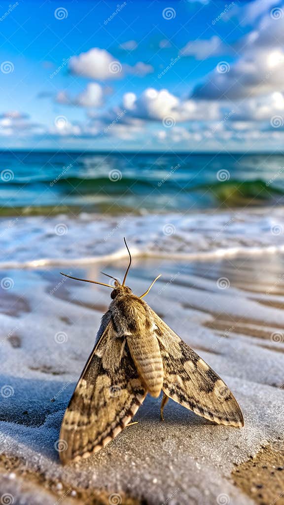 Codling Moth walks ocean stock illustration. Illustration of happy - 329051168
