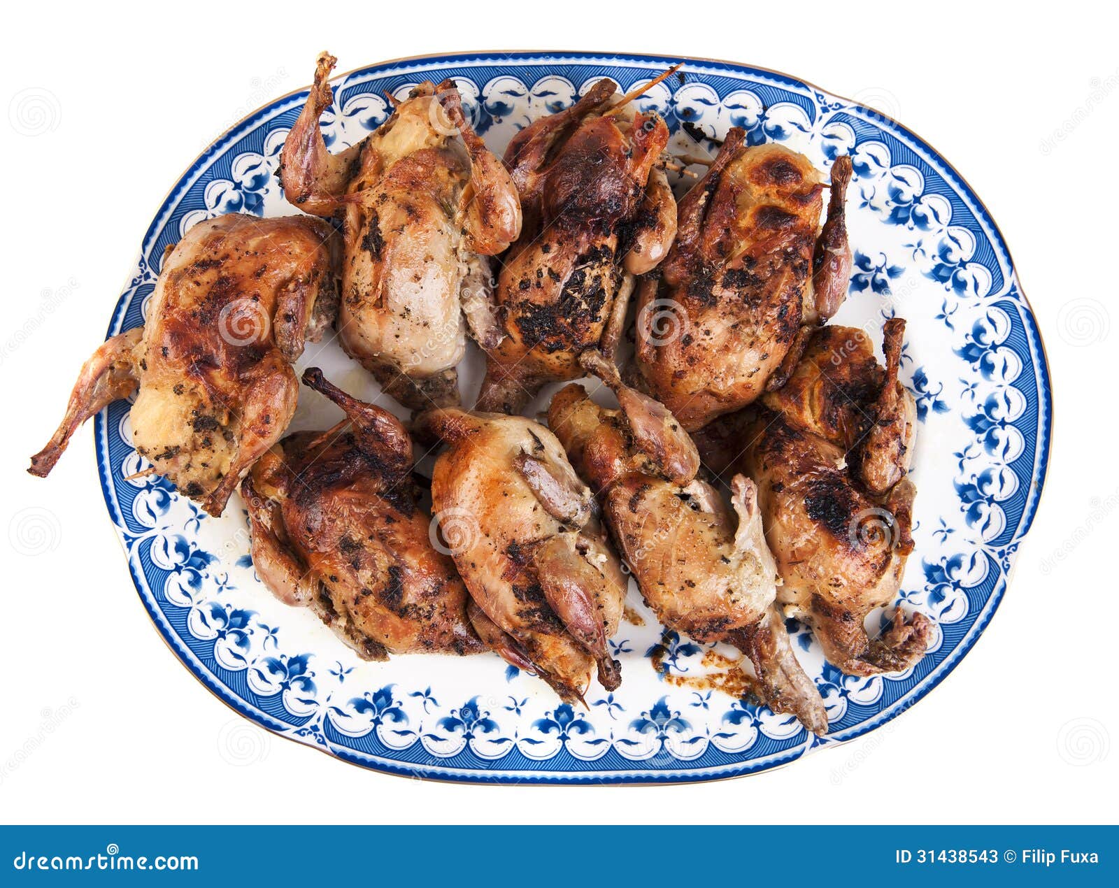 Codornices asadas imagen de archivo. Imagen de cocinado - 31438543