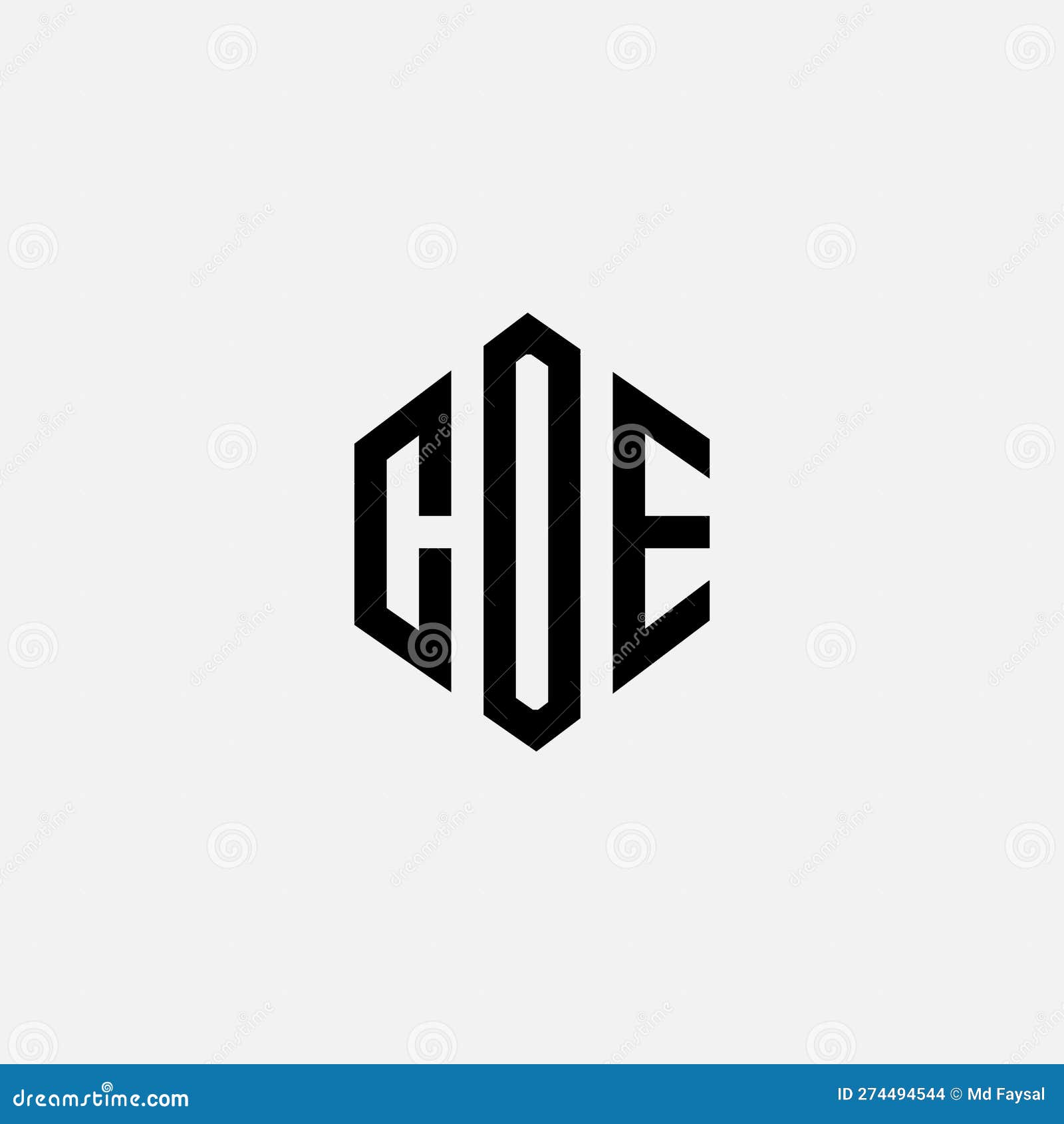 COE Shield Abstract Monogram Letter Mark Vector Logo Stock Vector ...