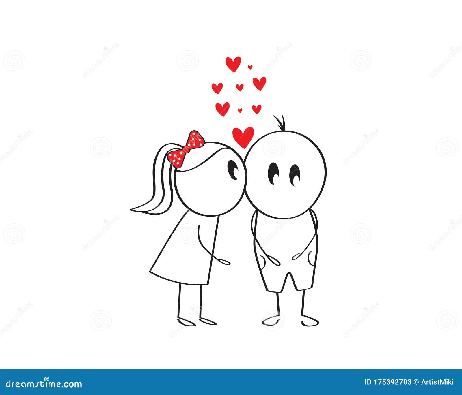 Illustration Of A Man Kissing A Woman Passionately,linear Design ...