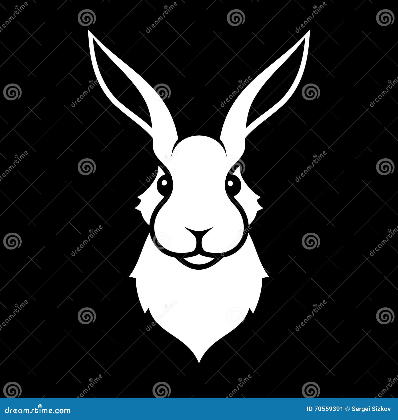 Coelho Logo Icon ilustração do vetor. Ilustração de selvagem - 70559391