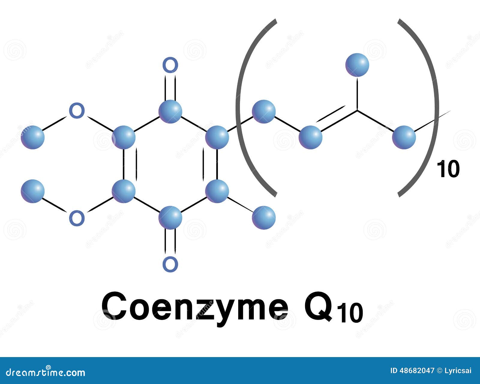 Coenzima Q10 illustrazione vettoriale. Illustrazione di modello - 48682047