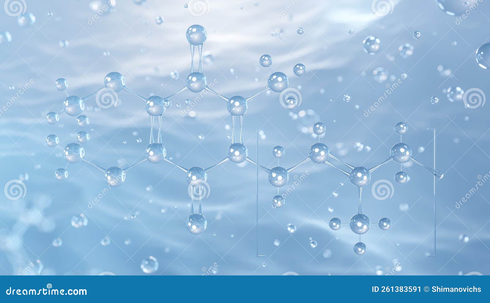 Coenzyme Q10, Molecular Structure from Atoms and Molecules, Close-up 3d ...