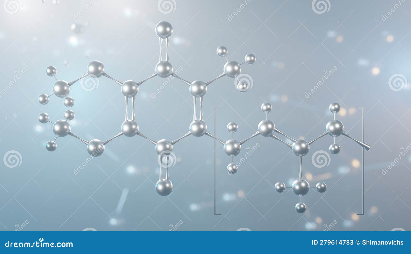 Coenzyme Q10 Molecular Structure, 3d Model Molecule, Ubiquinone ...