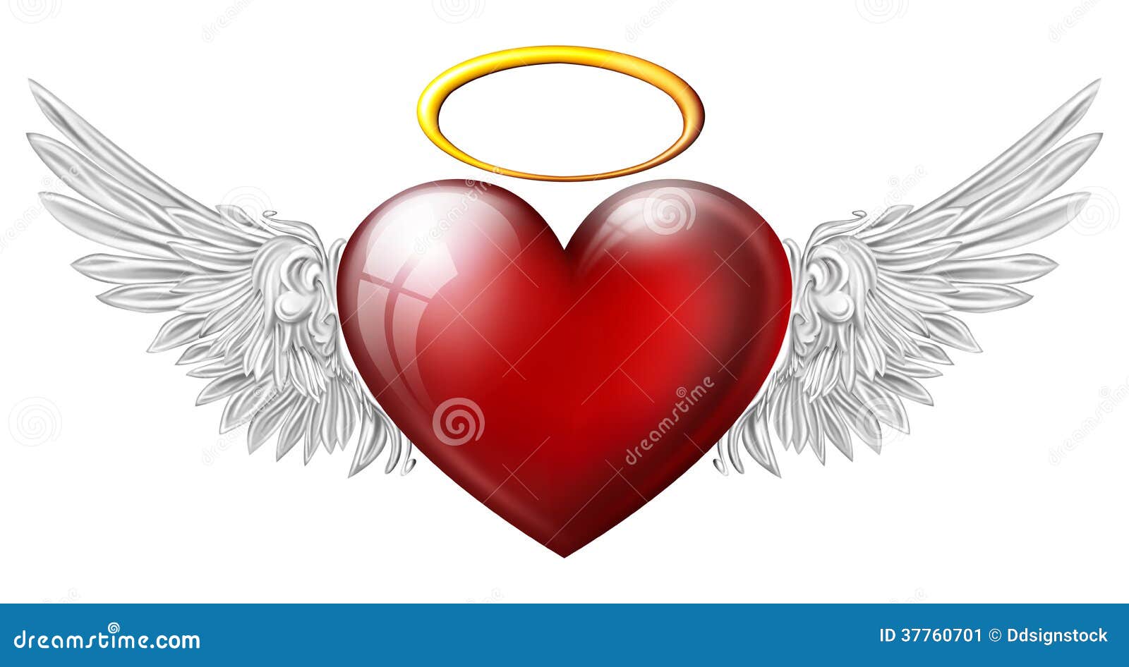 Coeur Avec Des Ailes D'ange Illustration Stock - Illustration du ...