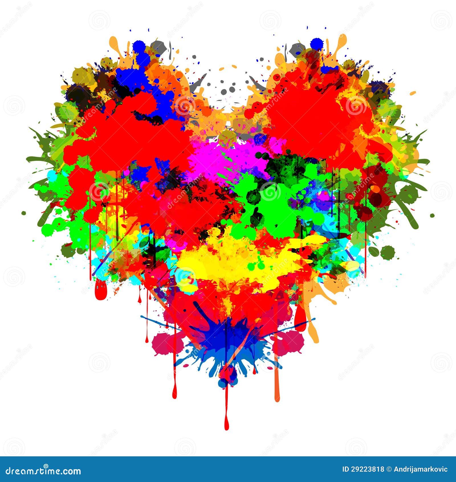 Coeur coloré illustration de vecteur. Illustration du graphisme - 29223818