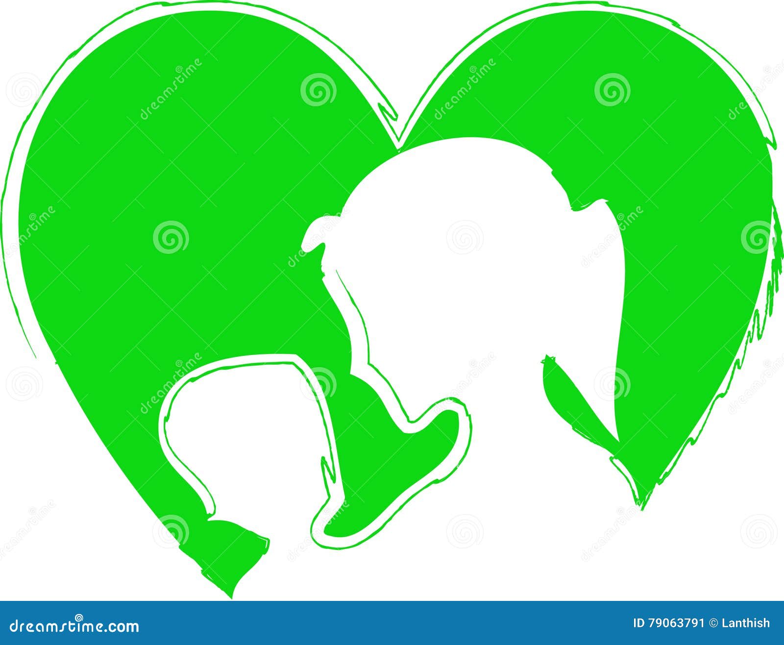 Coeur d'une maman illustration de vecteur. Illustration du nourrisson ...