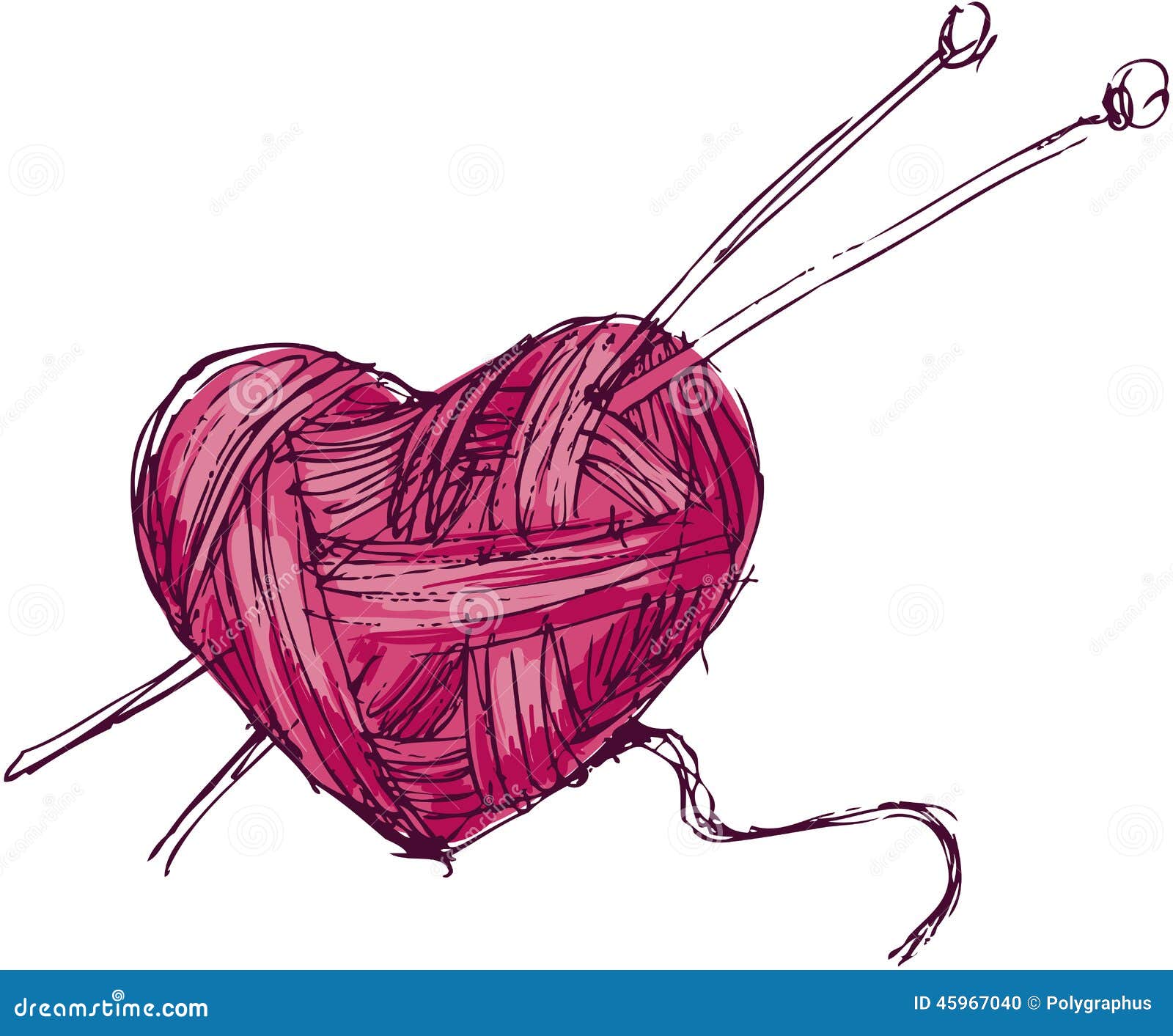 Coeur de fil illustration de vecteur. Illustration du passion - 45967040