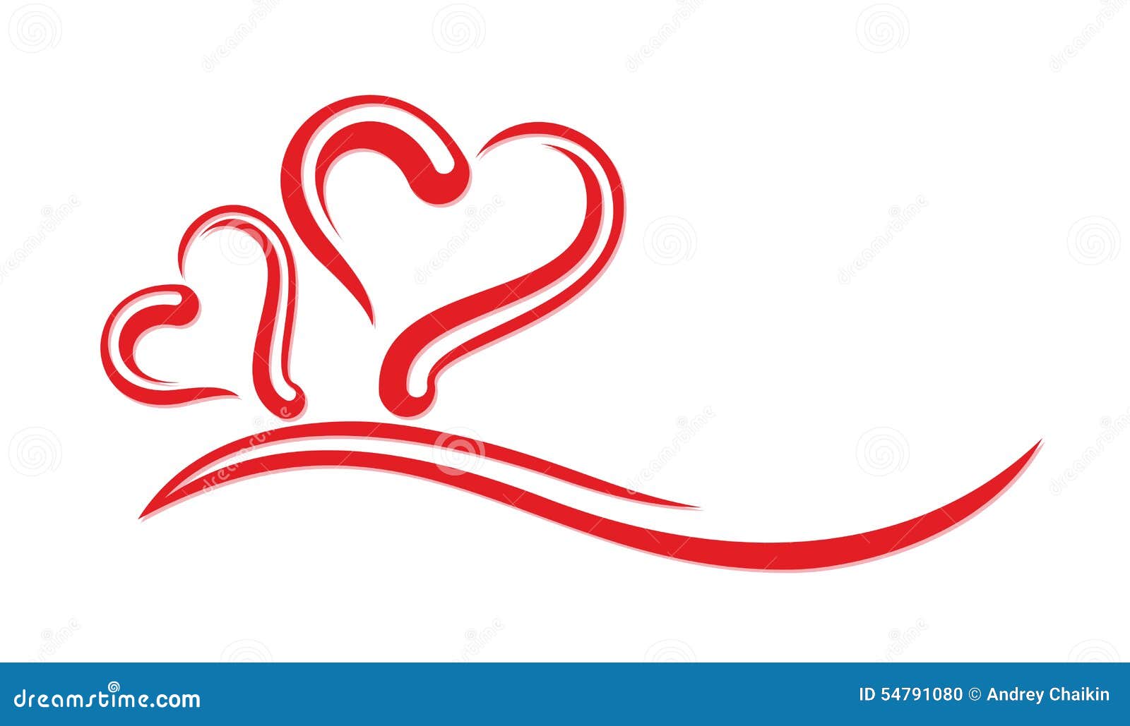 Coeur de logo illustration de vecteur. Illustration of vecteur - 54791080