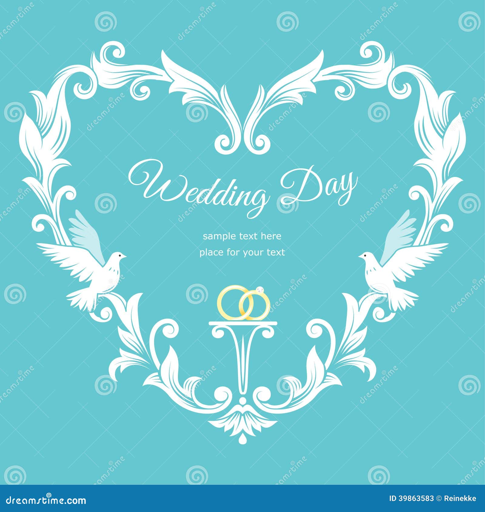 Coeur de mariage illustration de vecteur. Illustration du mariez - 39863583