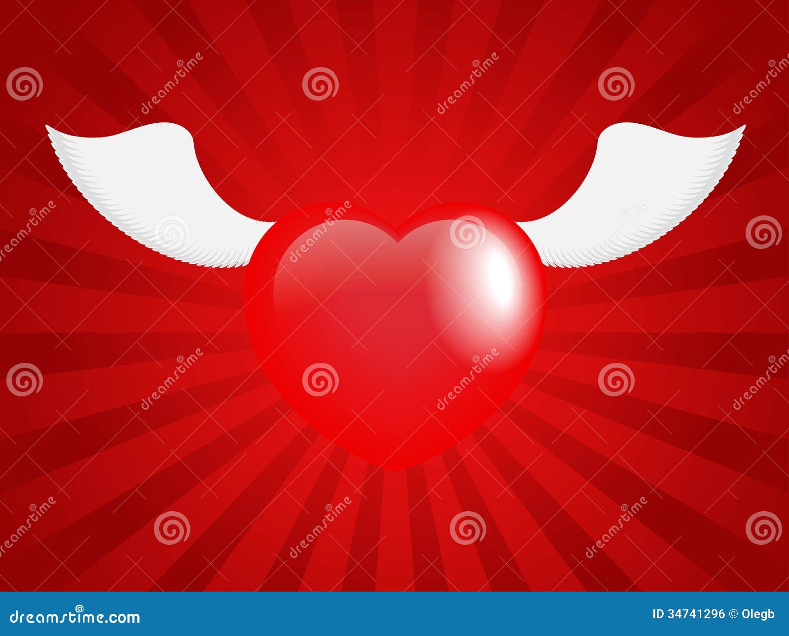 Coeur de vol illustration de vecteur. Illustration of abstrait - 34741296