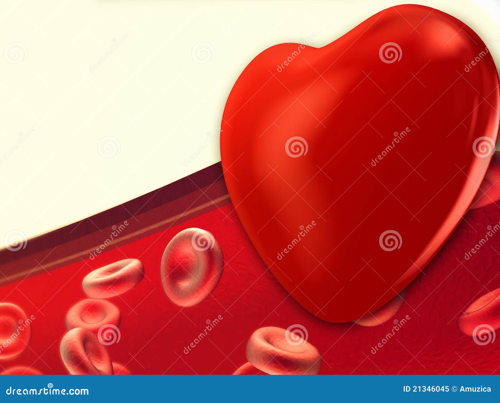 Coeur Et Globules Rouges Traversant Des Veines Illustration Stock ...