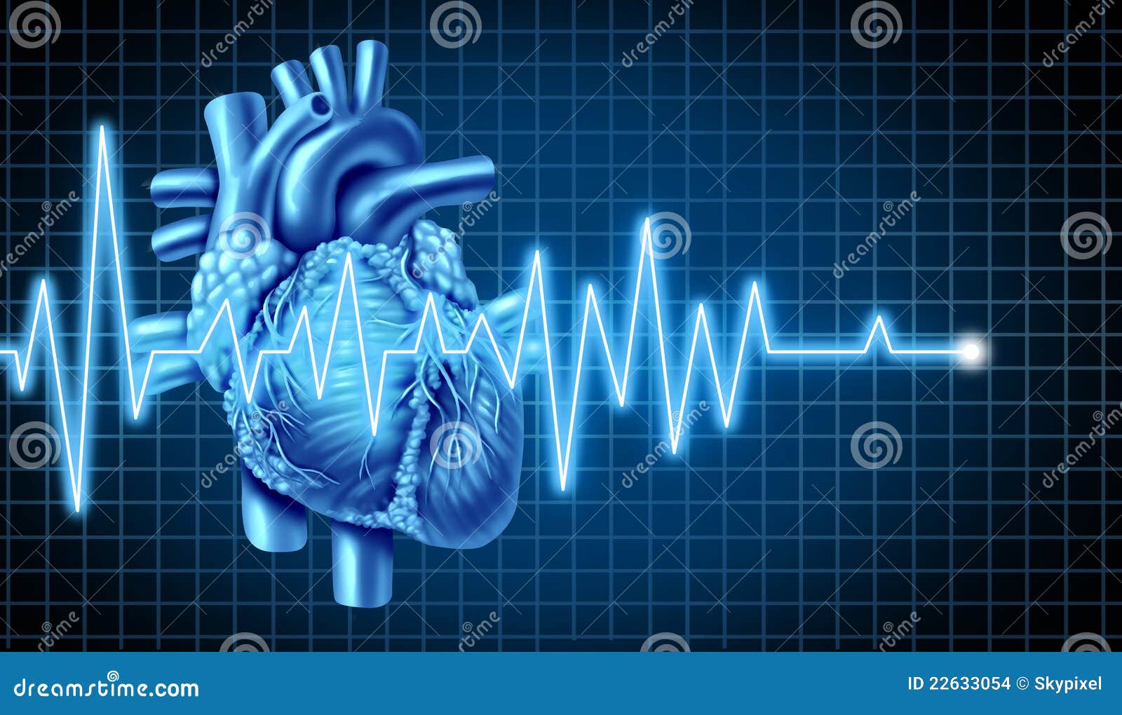 Coeur Et Graphique D'EKG ECG Illustration Stock - Illustration du ...