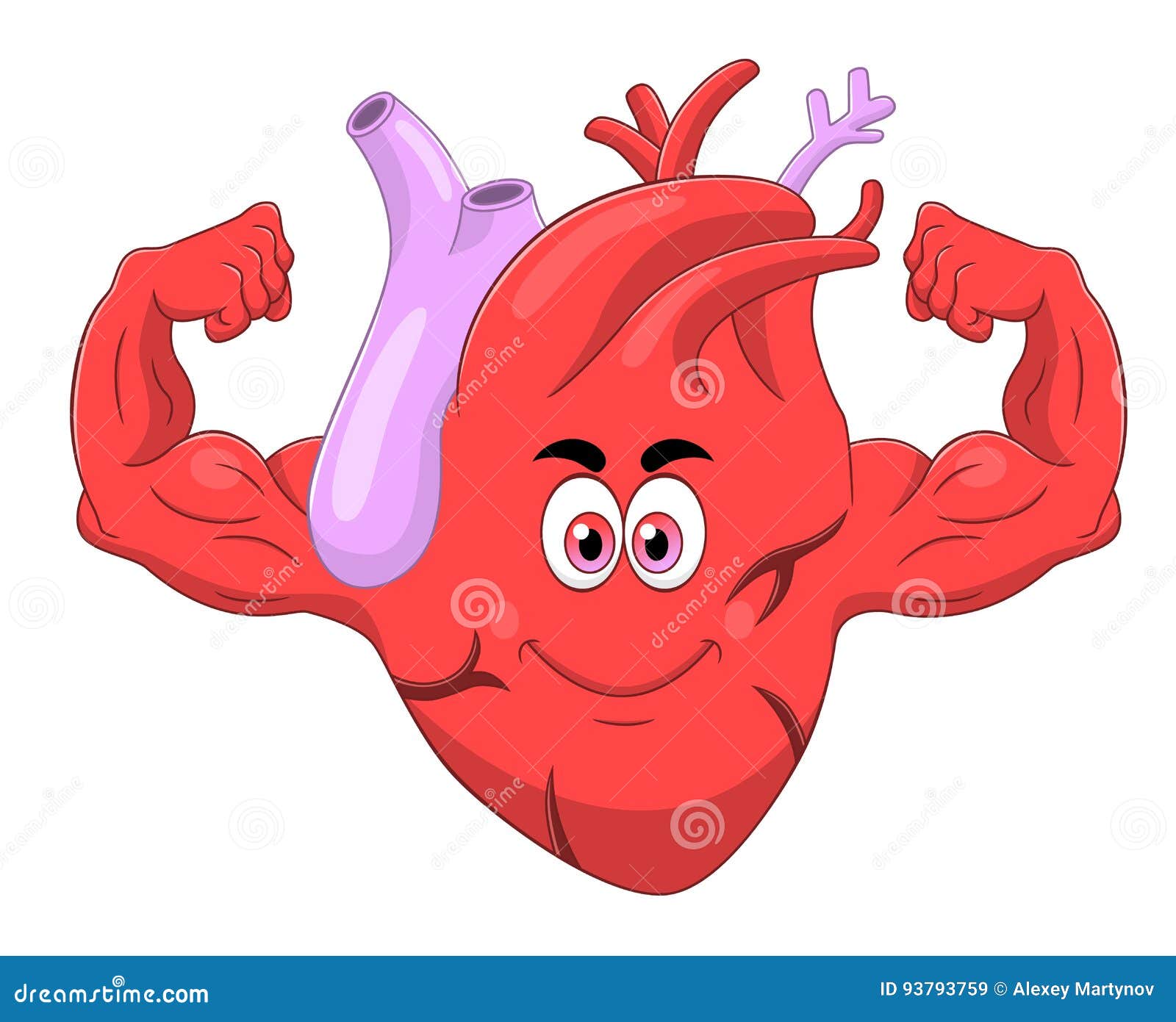 Coeur Fort De Bande Dessinée Illustration de Vecteur - Illustration du ...