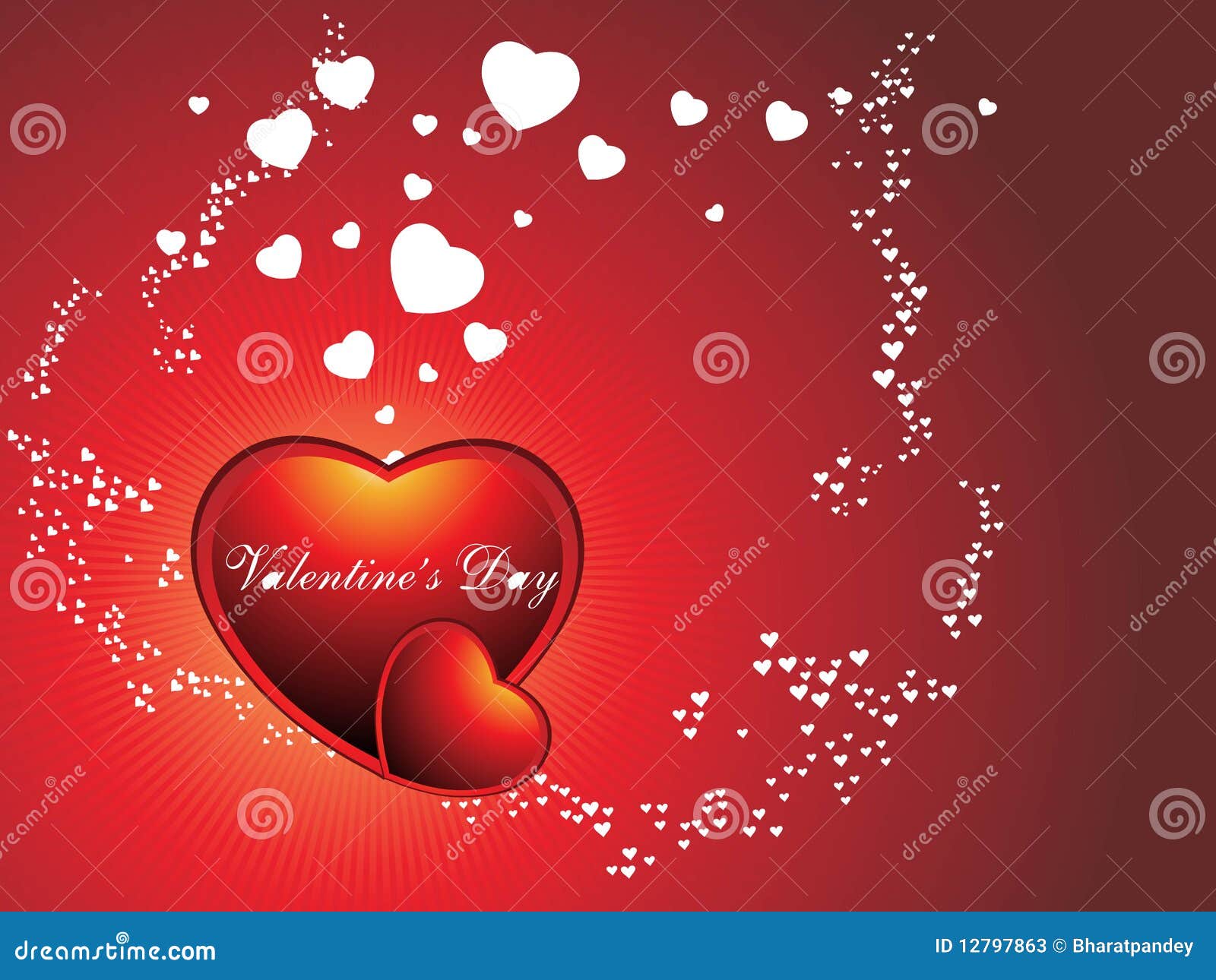 Coeur Le Jour De Valentine De Couleur Illustration de Vecteur ...