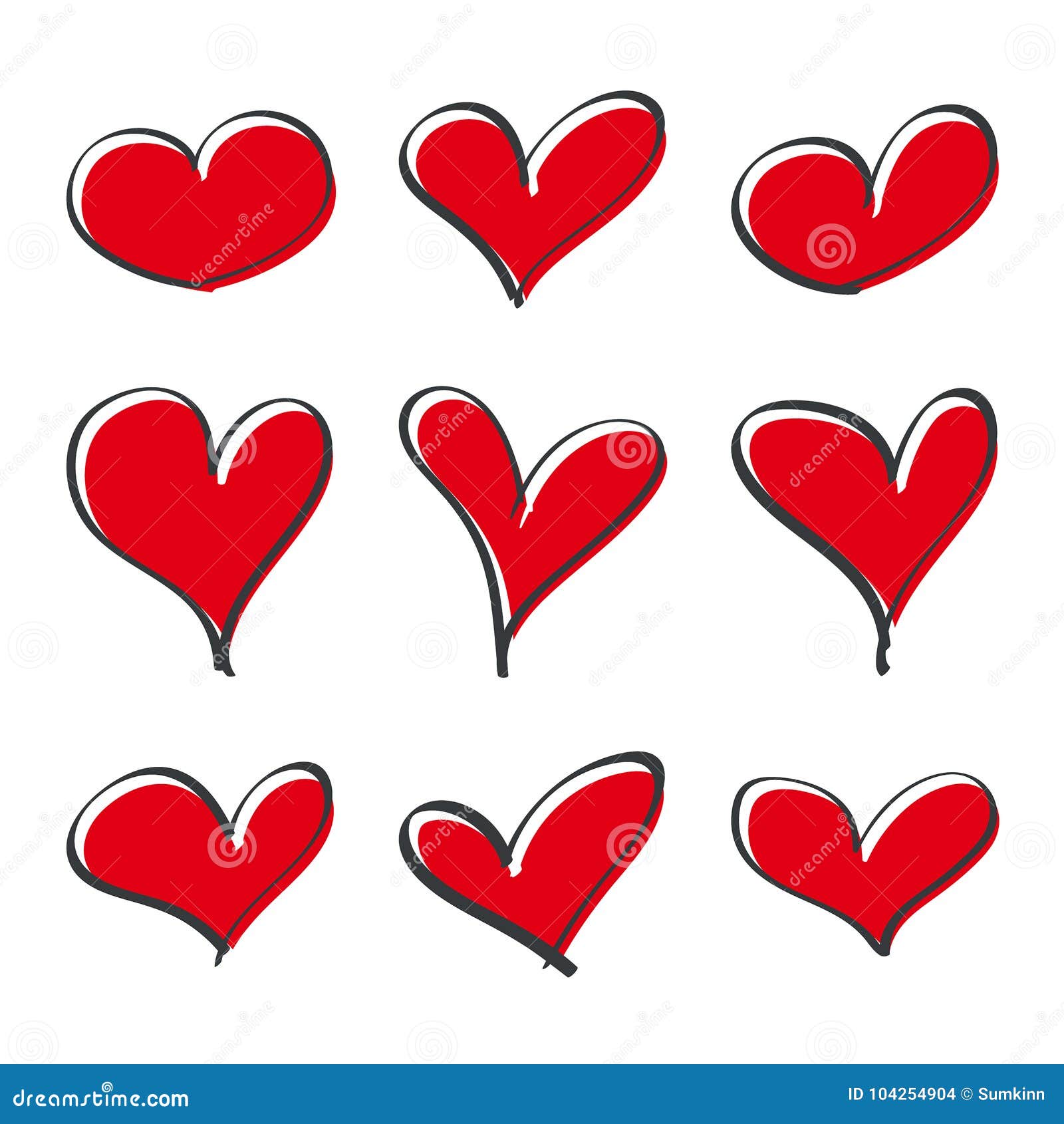 Coeur moderne de vecteur illustration de vecteur. Illustration of amour ...