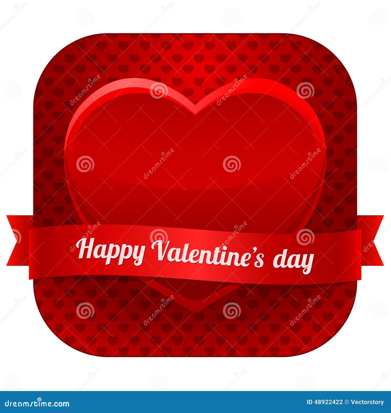 Coeur Moderne De Vecteur Avec Le Ruban Illustration de Vecteur ...