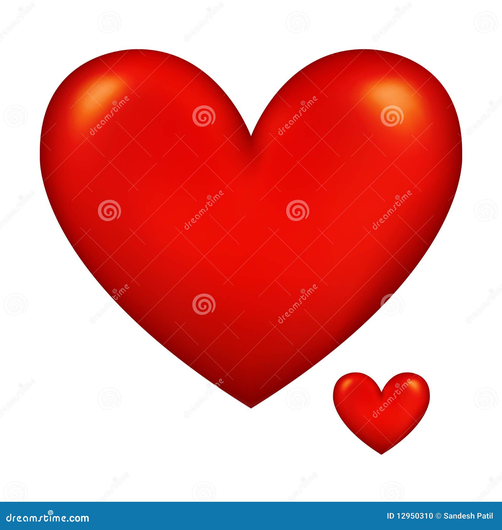 Coeur rouge illustration de vecteur. Illustration du émotion - 12950310