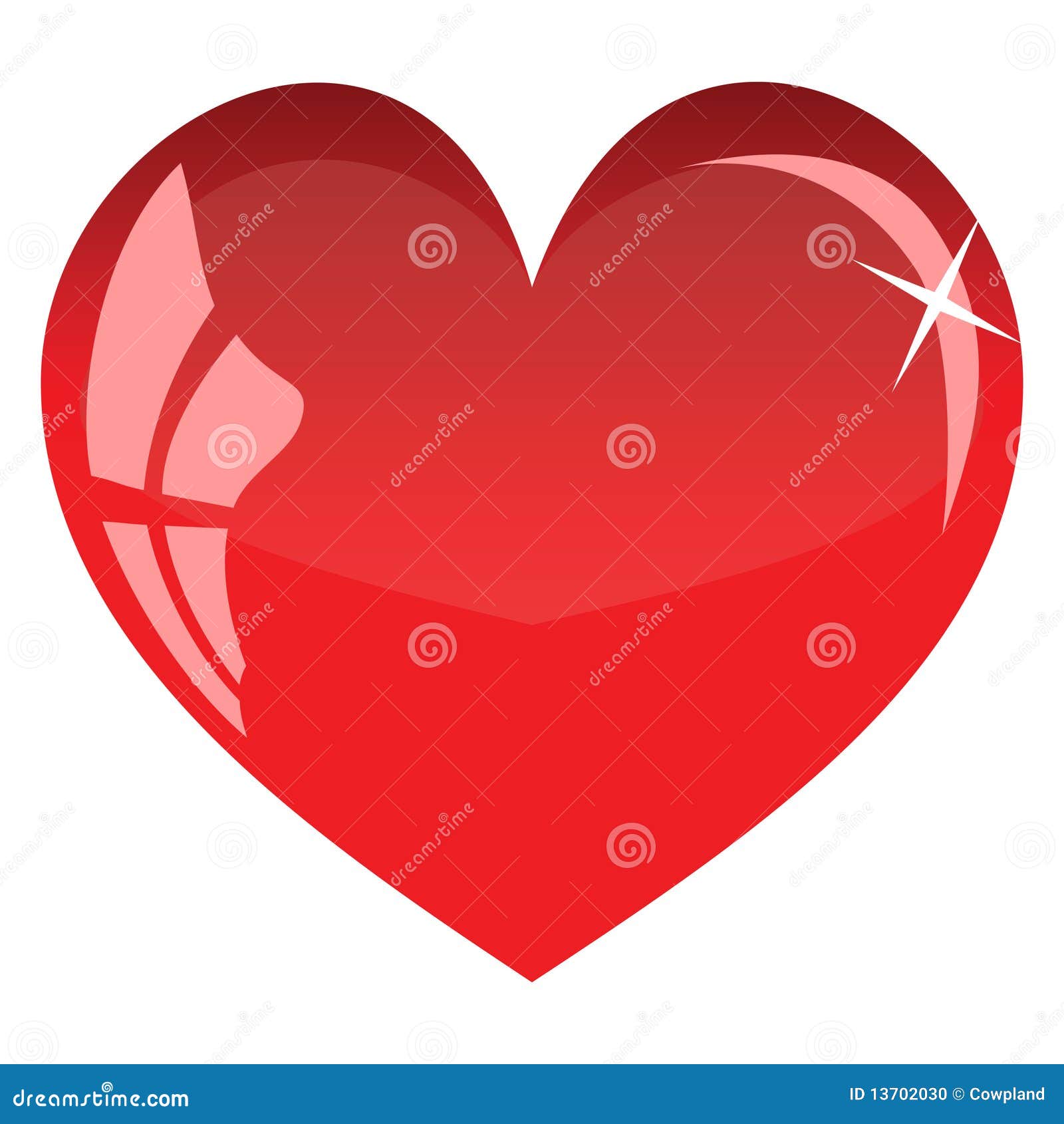 Coeur rouge illustration de vecteur. Illustration du jour - 13702030