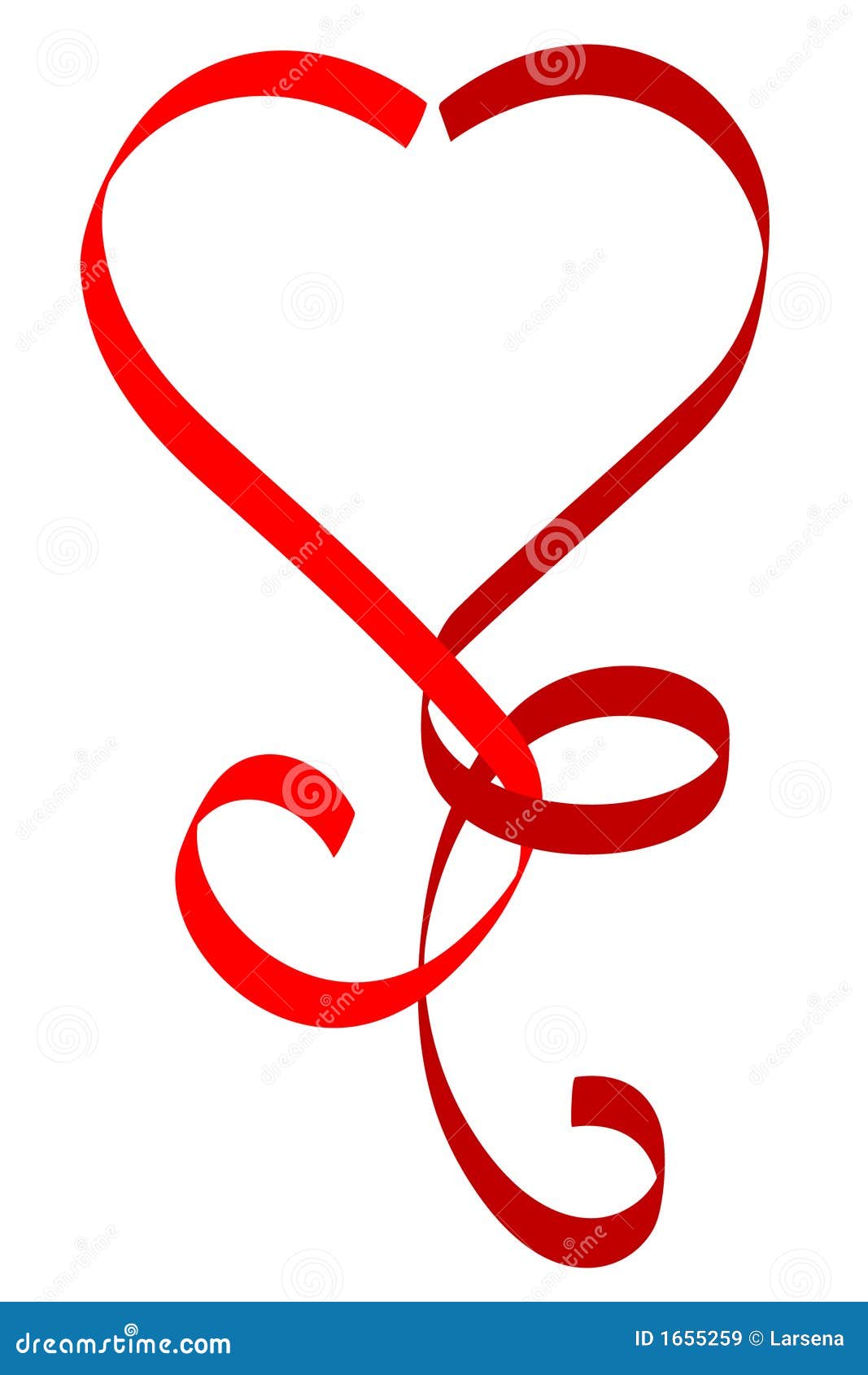 Coeur rouge illustration de vecteur. Illustration du illustration - 1655259