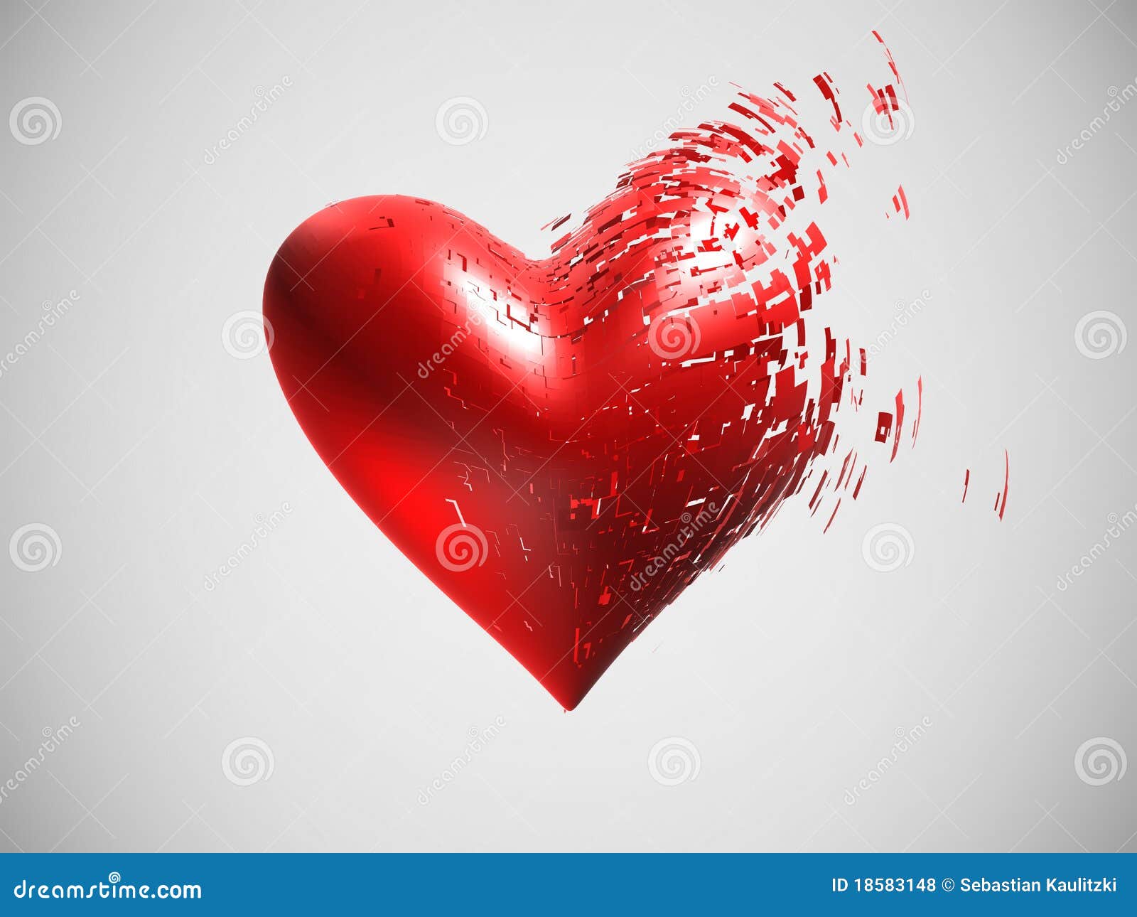 Coeur rouge illustration stock. Illustration of romantique - 18583148