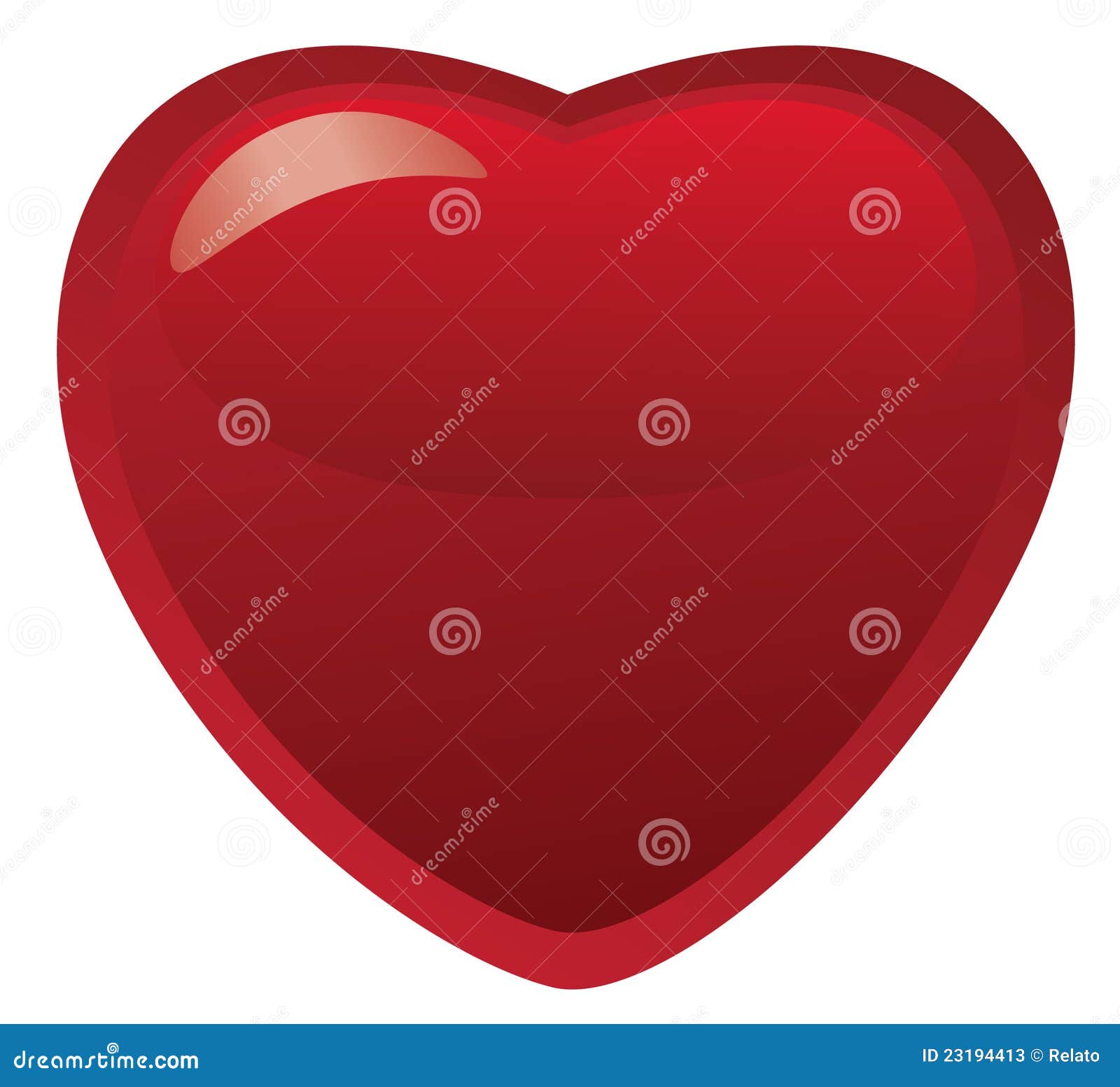 Coeur rouge illustration de vecteur. Illustration du symbole - 23194413