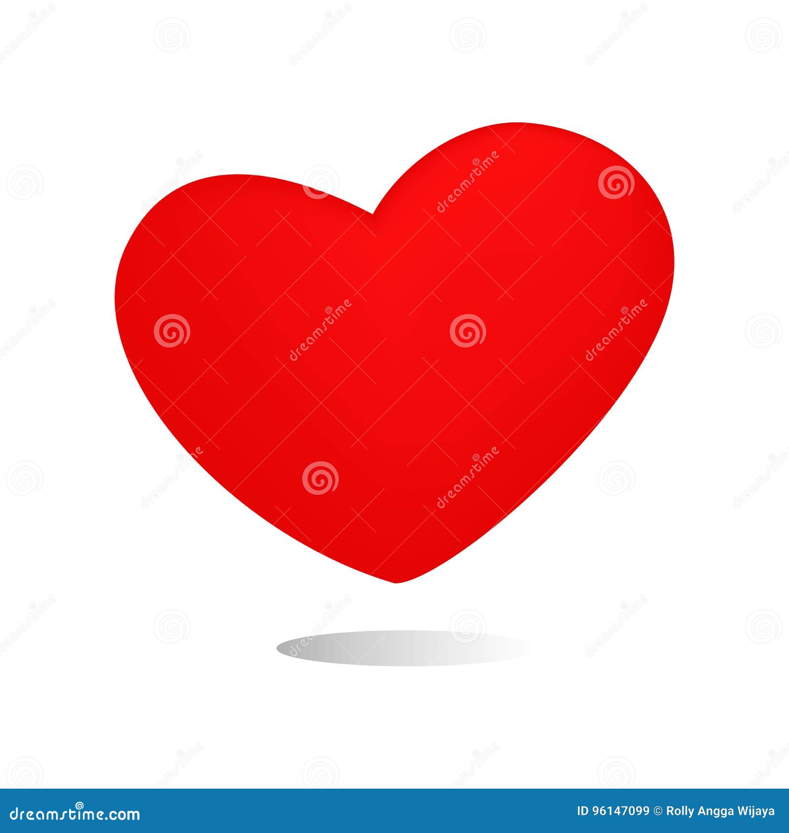 Coeur rouge illustration de vecteur. Illustration du rouge - 96147099
