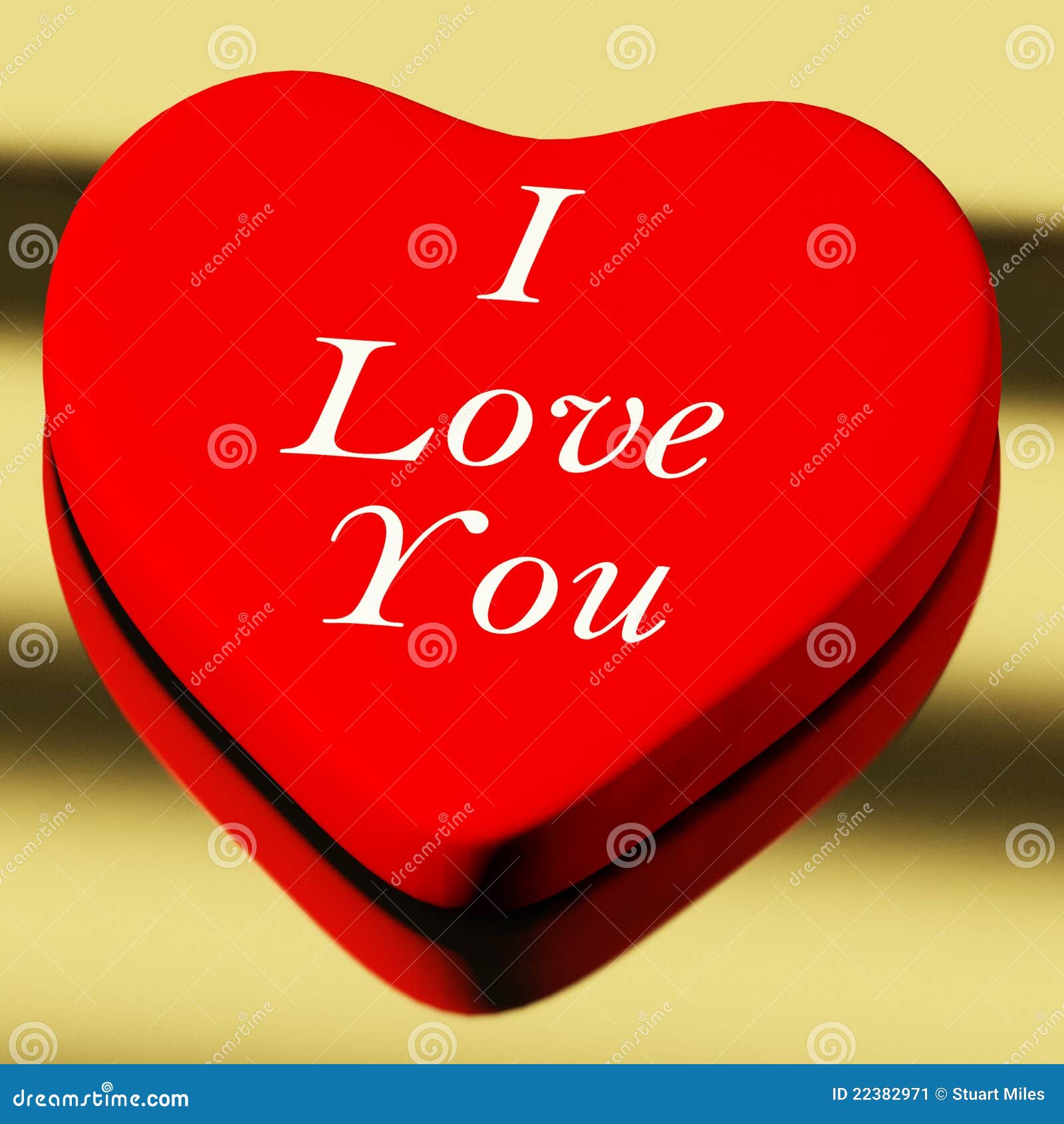 Coeur rouge avec je t'aime illustration stock. Illustration du fête ...