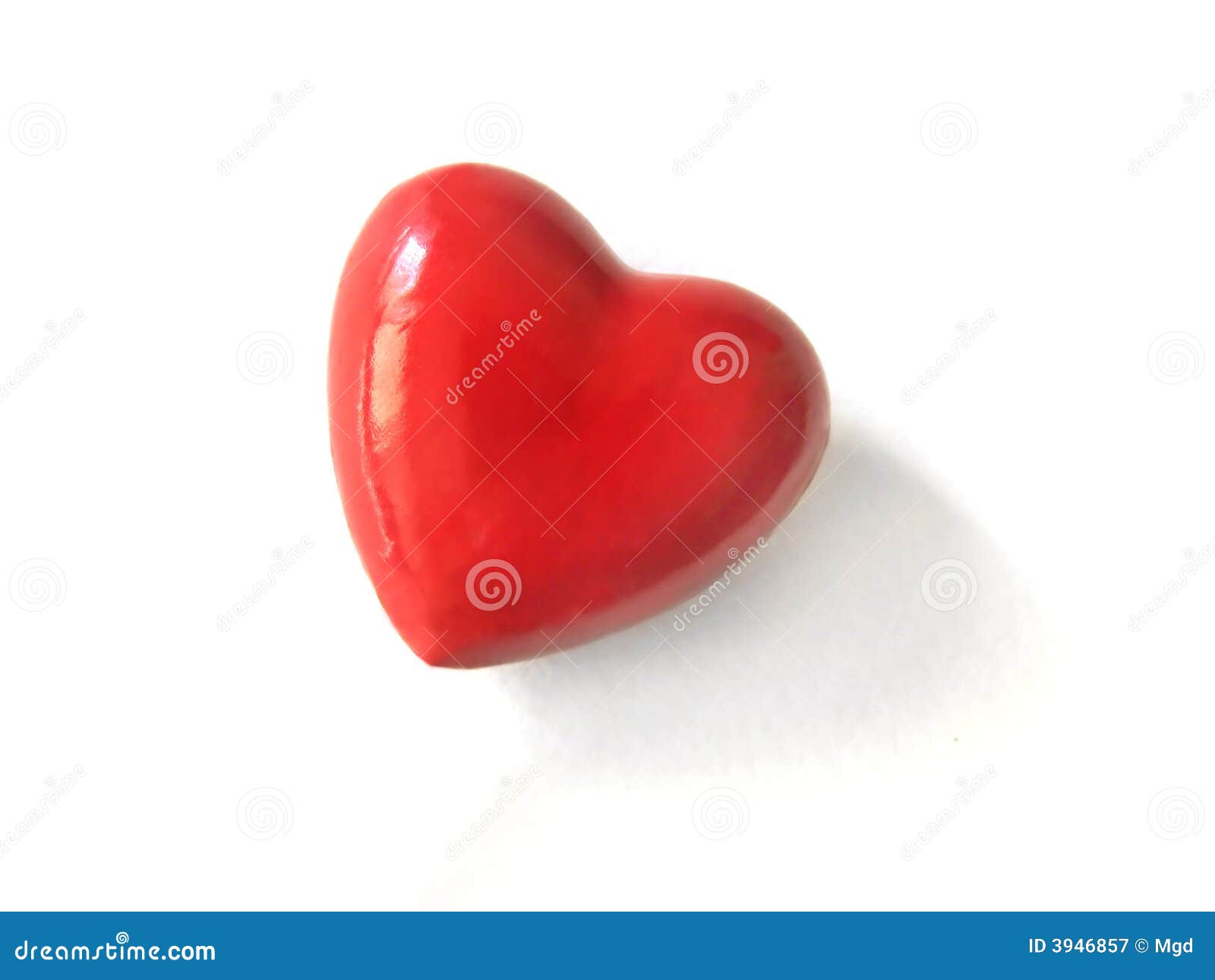Coeur rouge simple image stock. Image du brillant, amoureux - 3946857