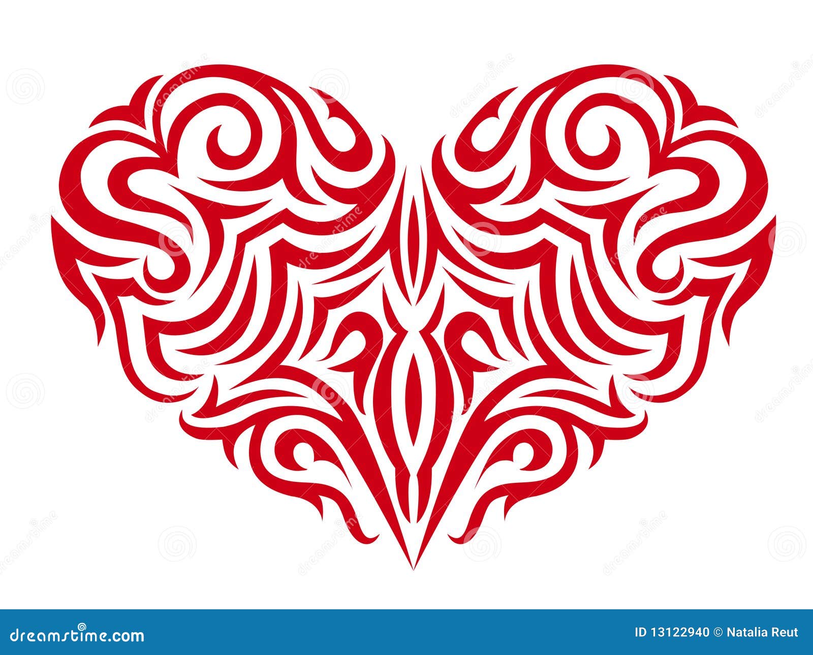 Coeur rouge stylisé illustration de vecteur. Illustration du graphisme ...