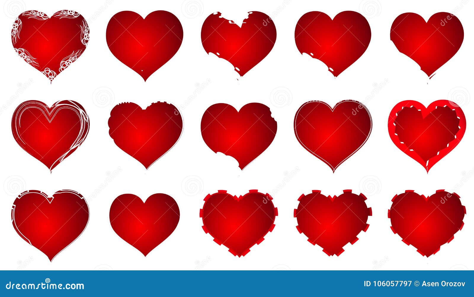 Coeur Rouge Valentine Love Logo Vector Illustration Stock ...