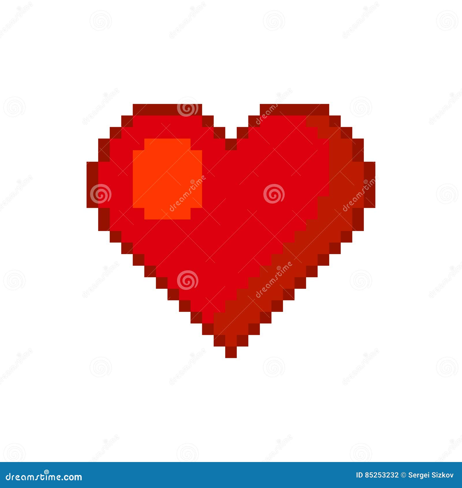 Coeur Style D'art De Pixel Vecteur Illustration de Vecteur ...