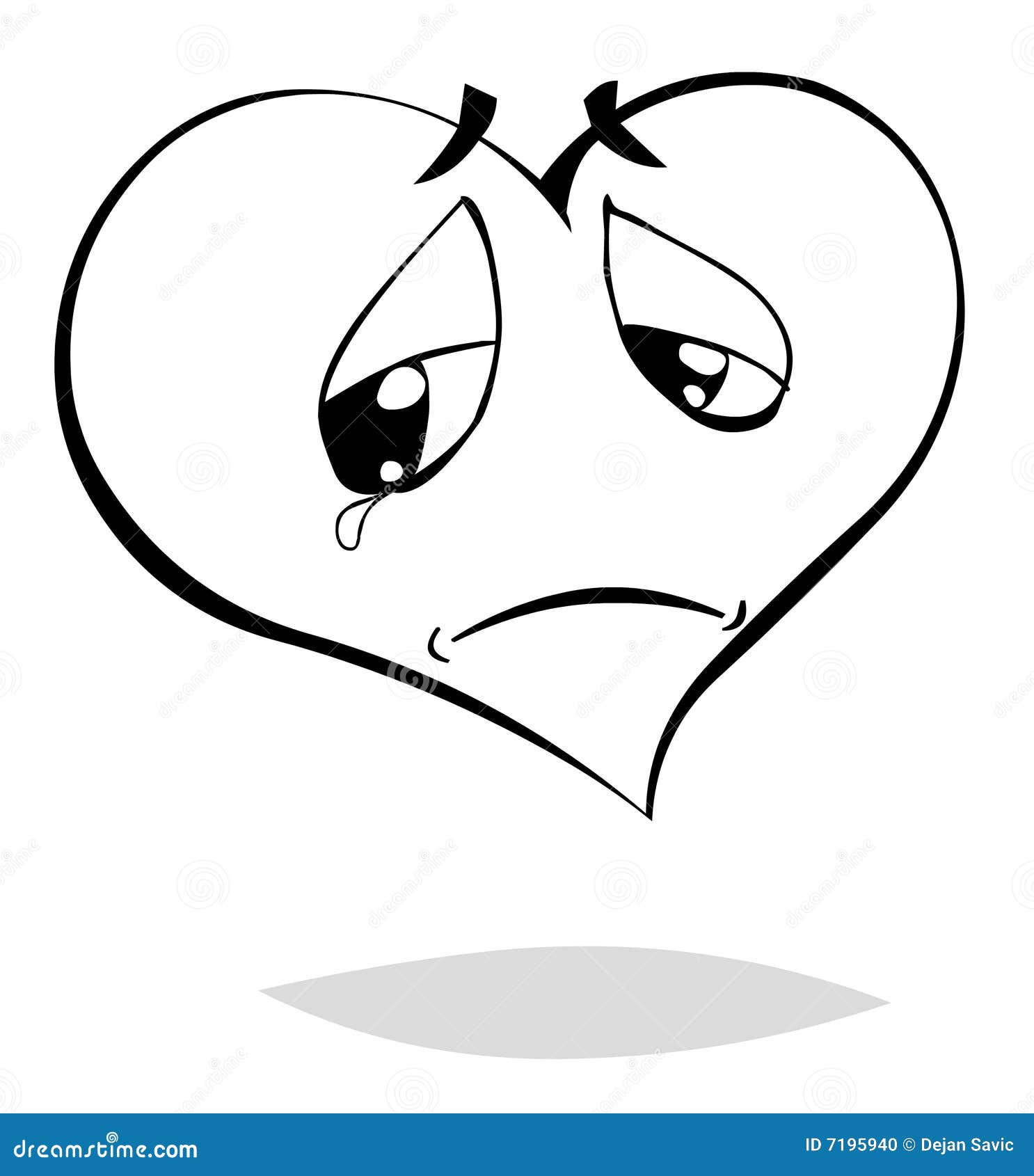 Coeur Triste Photo stock - Image: 7195940