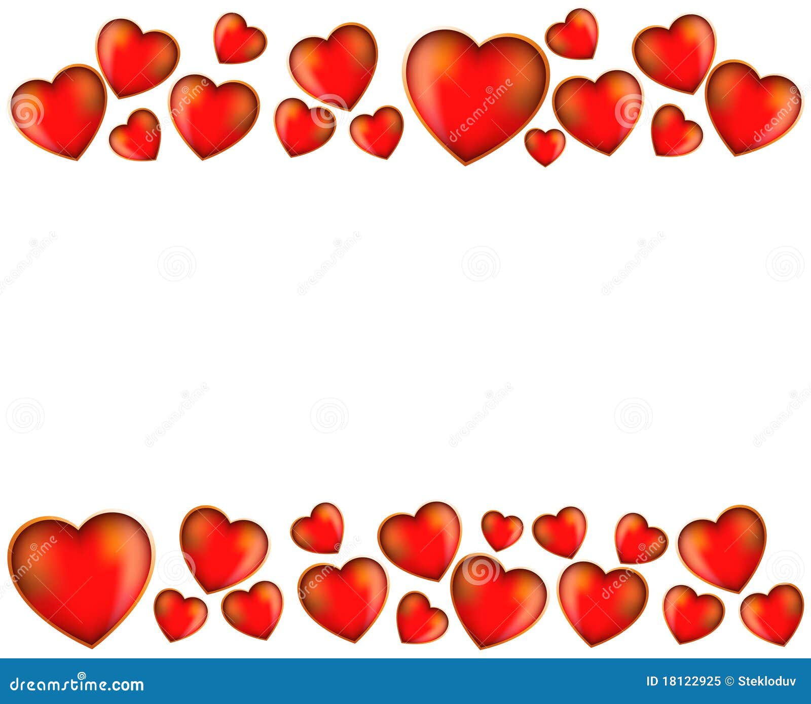 Coeurs Rouges Sur Un Fond Blanc Photo libre de droits - Image: 18122925