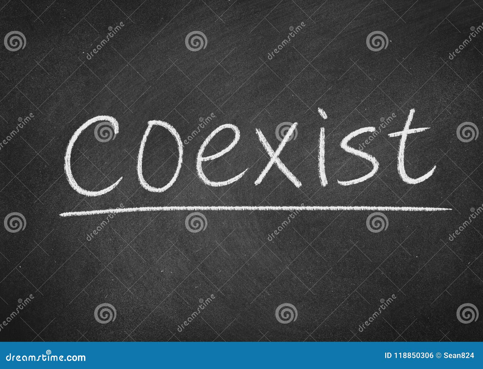 Coexist stock photo. Image of sign, word, coexist, abstract - 118850306