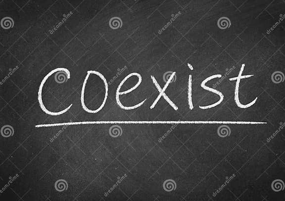 Coexist stock photo. Image of sign, word, coexist, abstract - 118850306
