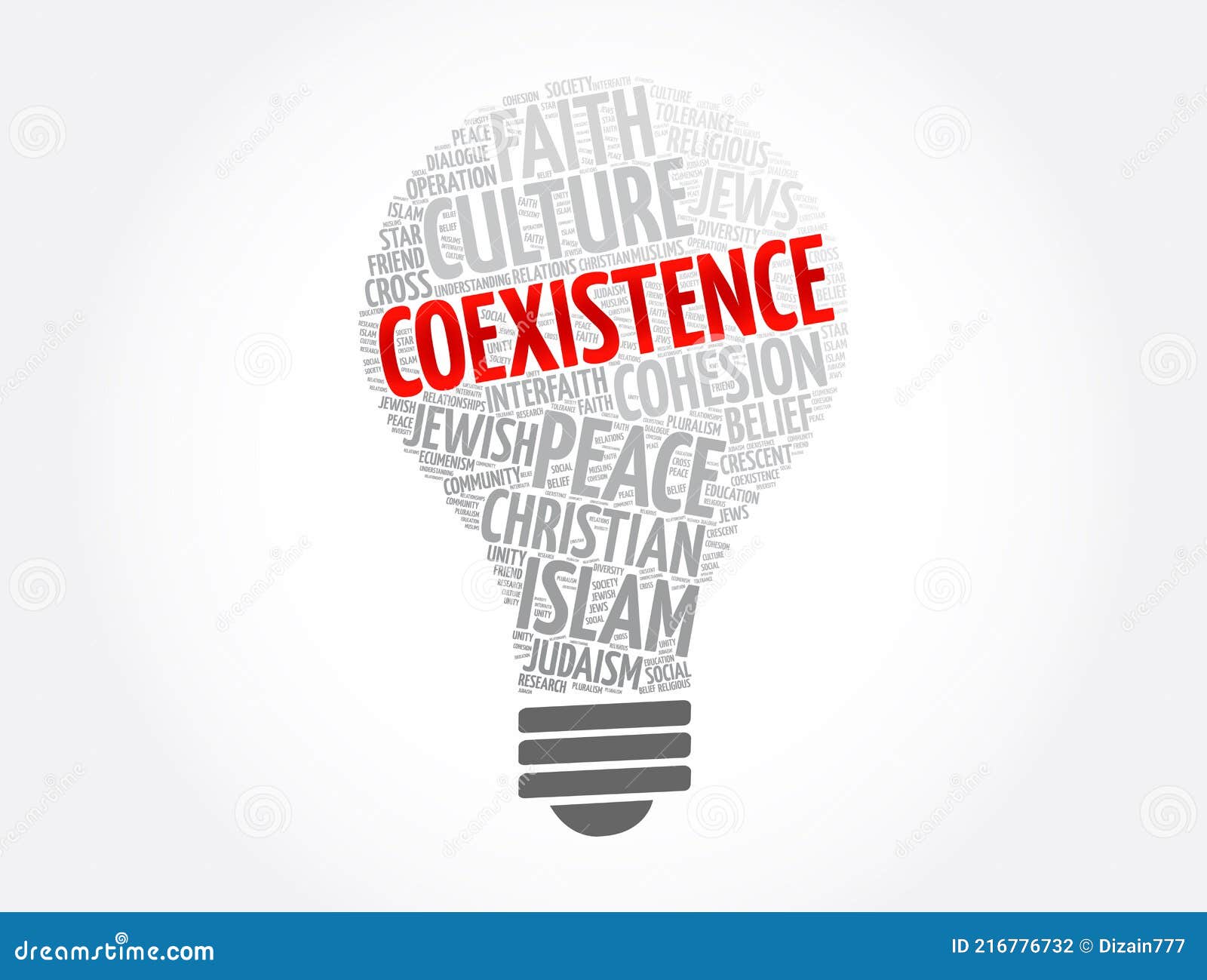 Coexistence Bulb Word Cloud Collage, Concept Background Stock ...