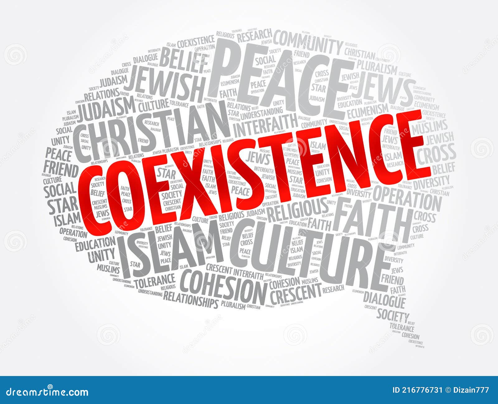Coexistence Message Bubble Word Cloud Collage, Concept Background Stock ...