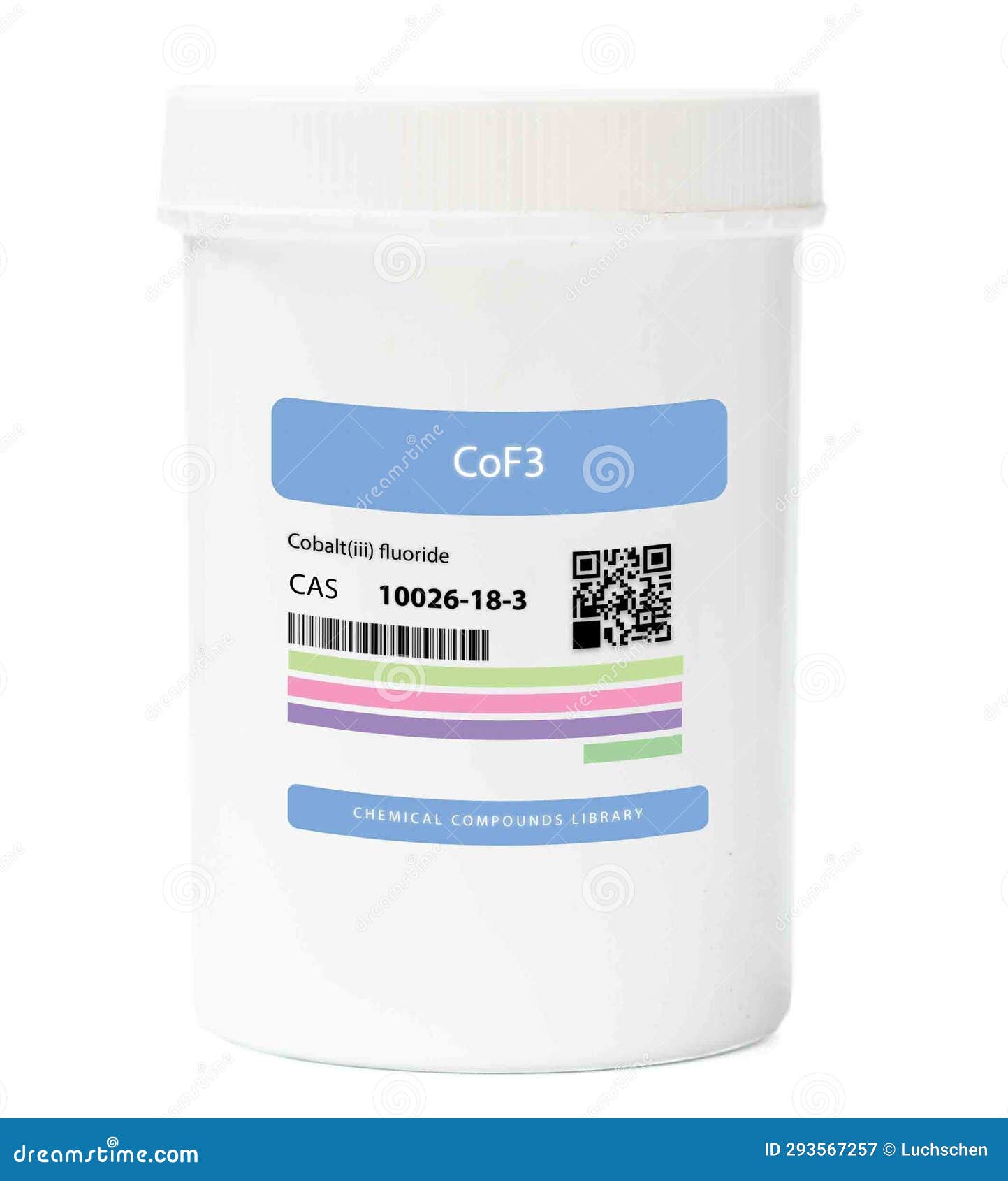 CoF3 - Cobalt Trifluoride stock image. Image of science - 293567257