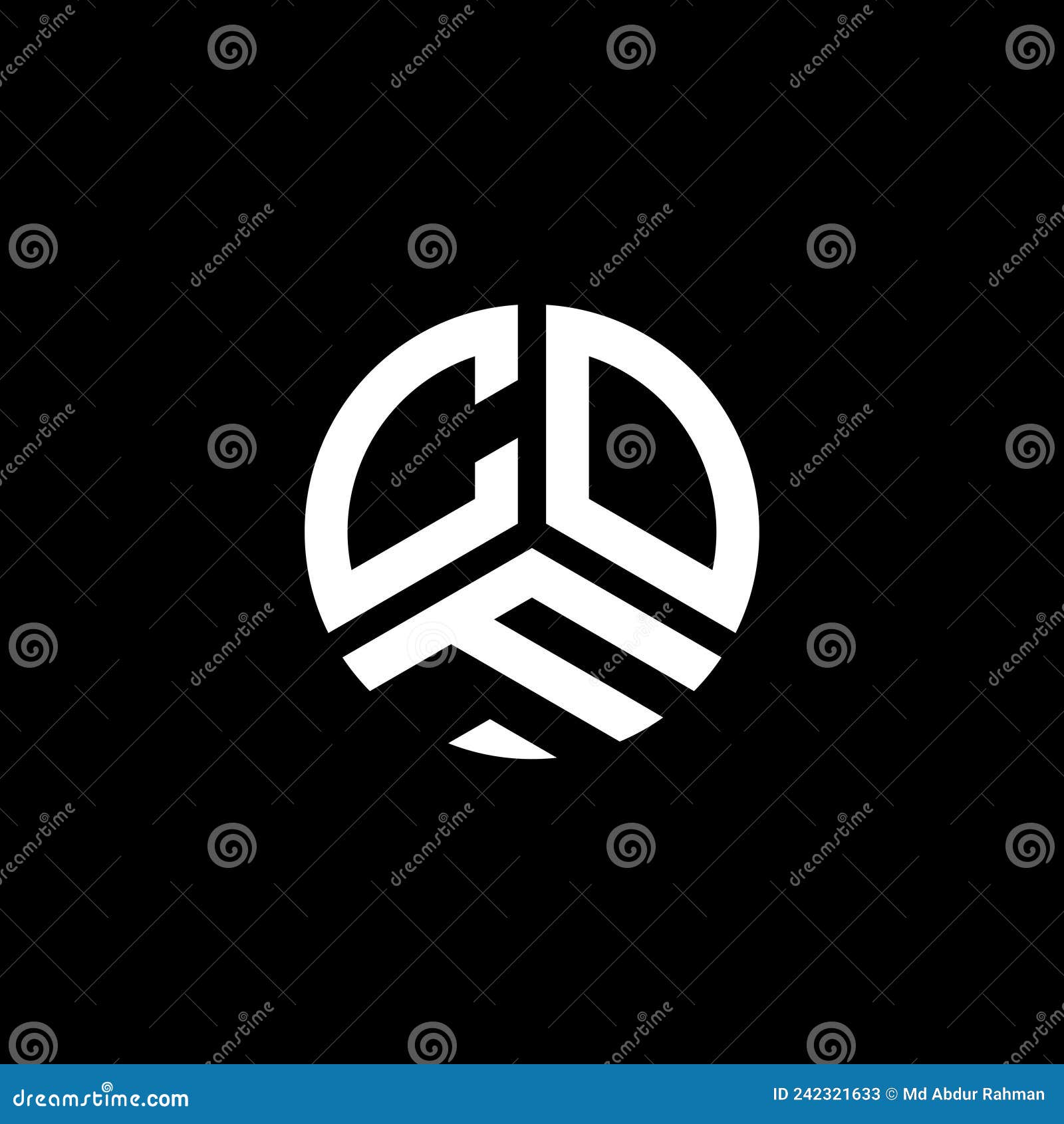 COF Letter Logo Design On White Background. COF Creative Initials ...