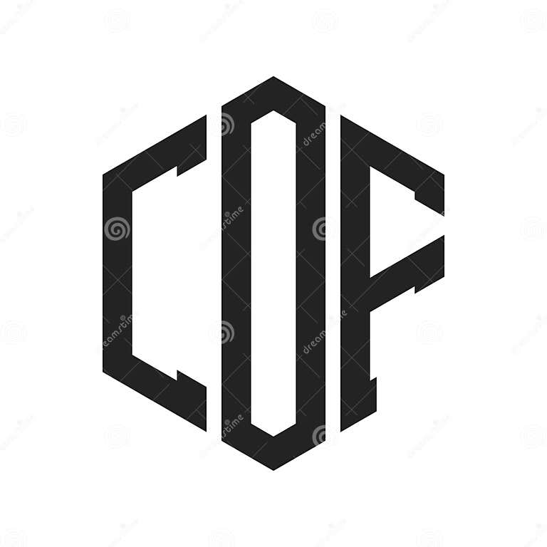 COF Logo Design. Initial Letter COF Monogram Logo Using Hexagon Shape ...