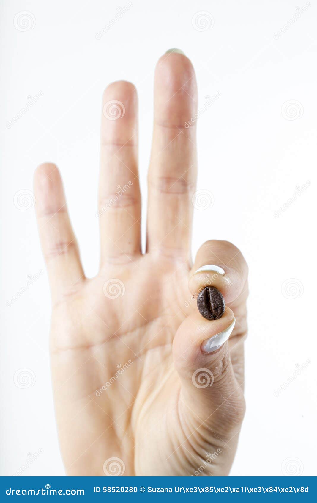 Cofee bean in hand stock photo. Image of background, object - 58520280