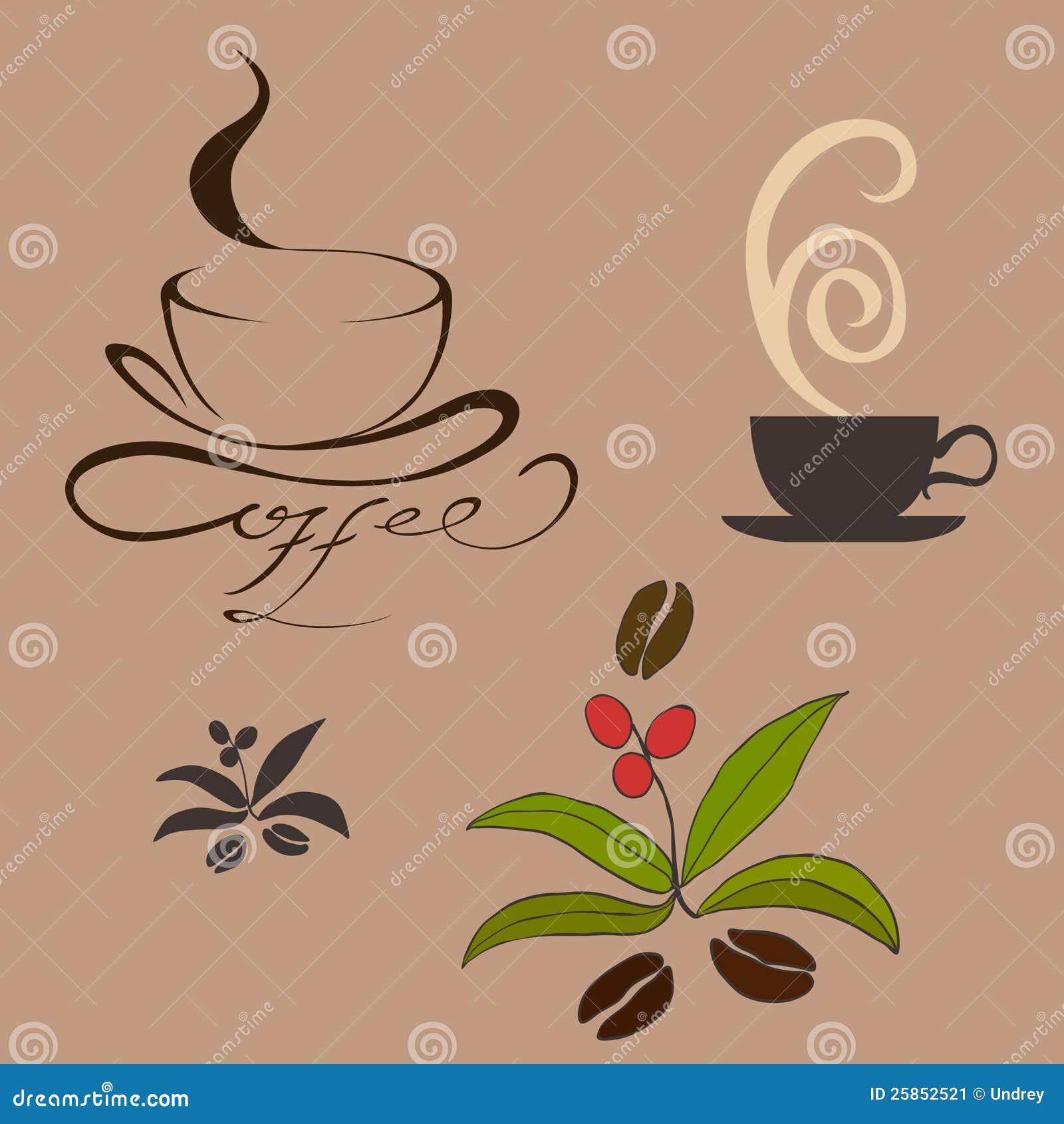Cofee design elements stock vector. Illustration of golden - 25852521